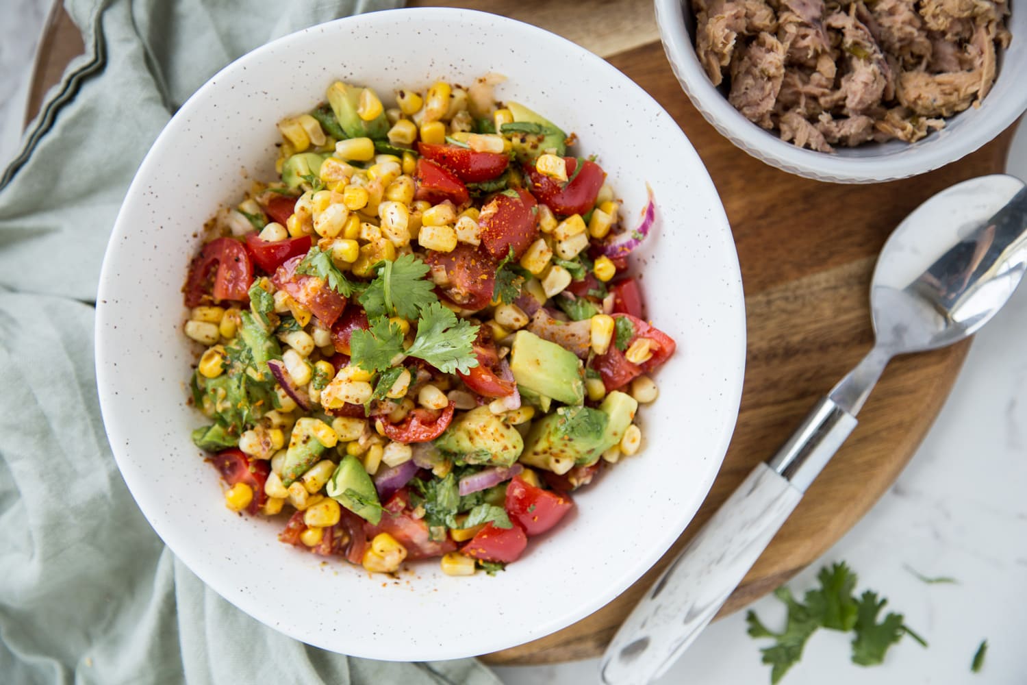 Recette simple et délicieuse de salade de maïs » Cinq Fourchettes